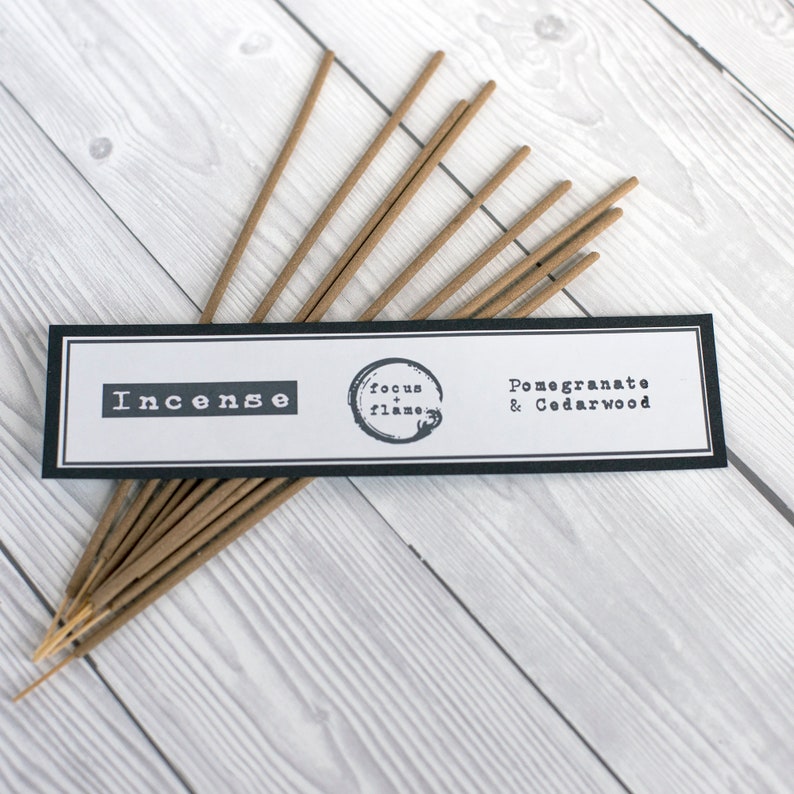 Pomegranate & cedarwood incense – Wee Green Place