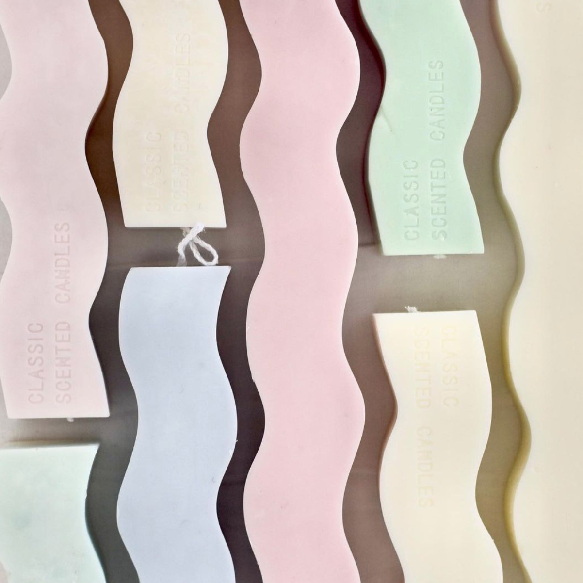 Wavy pillar candle – Wee Green Place