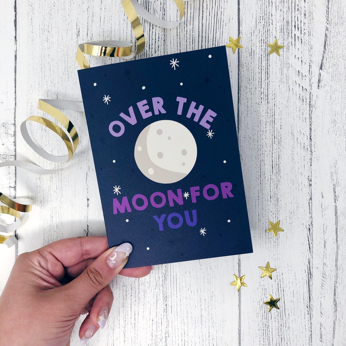 Over the moon for you card – Wee Green Place