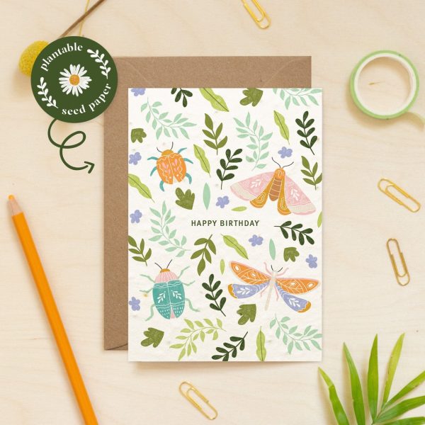 Plantable entomology birthday card – Wee Green Place