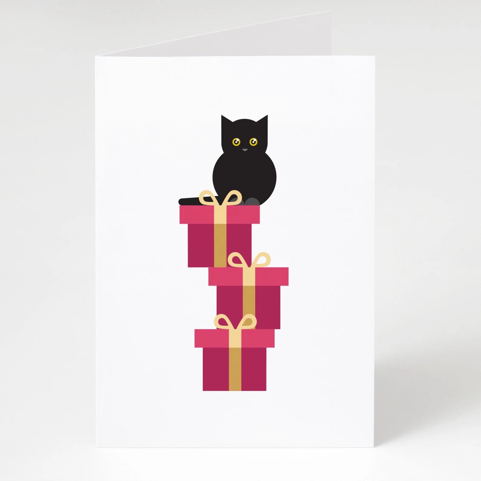 Black cat birthday boxes card – Wee Green Place