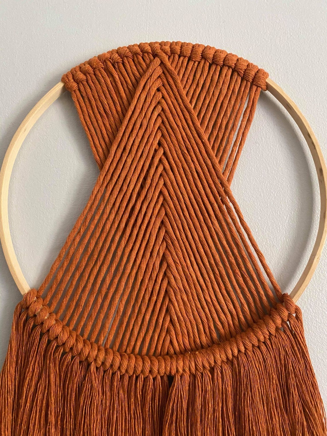 Copper macrame hoop – Wee Green Place