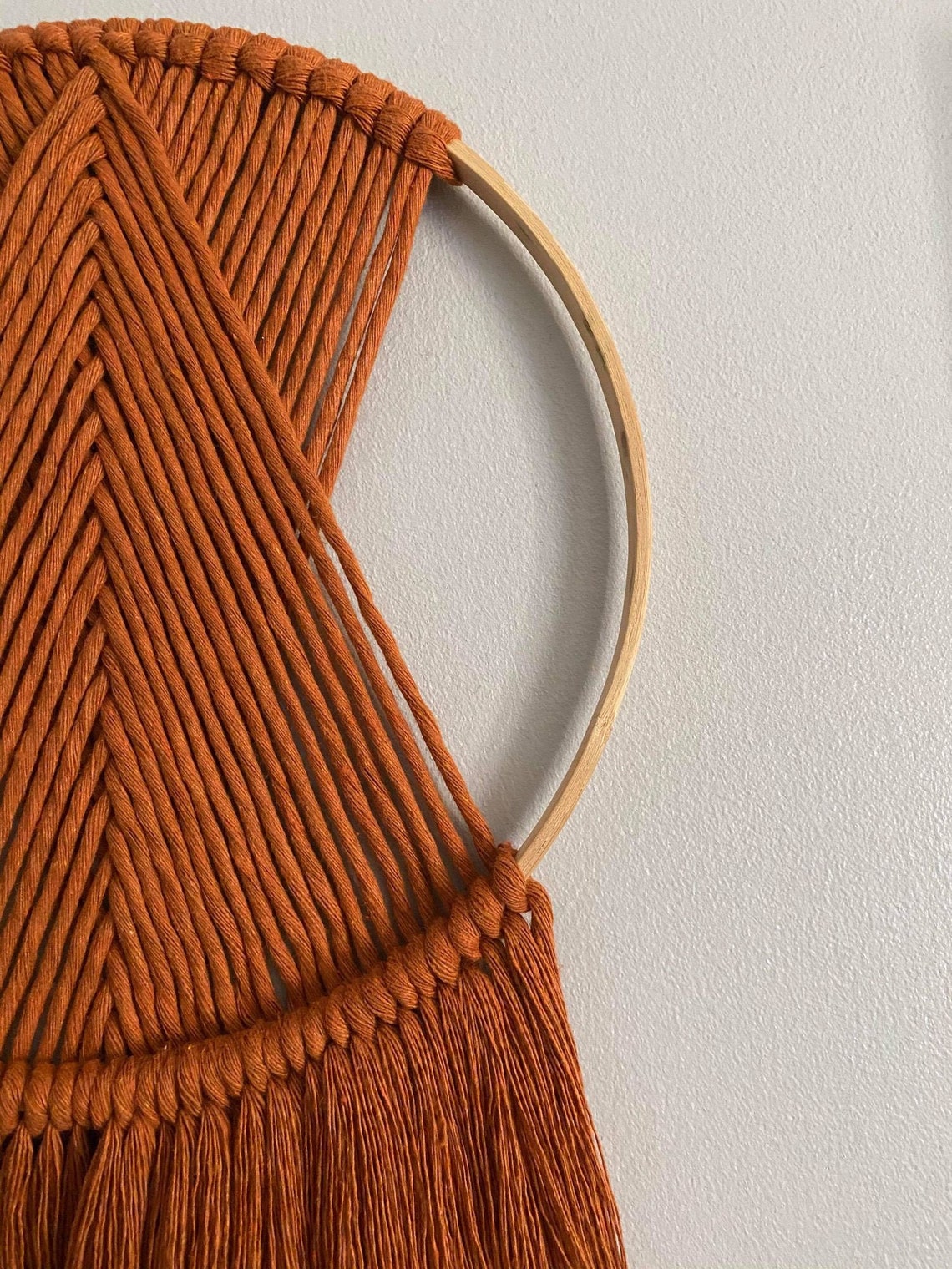 Copper macrame hoop – Wee Green Place