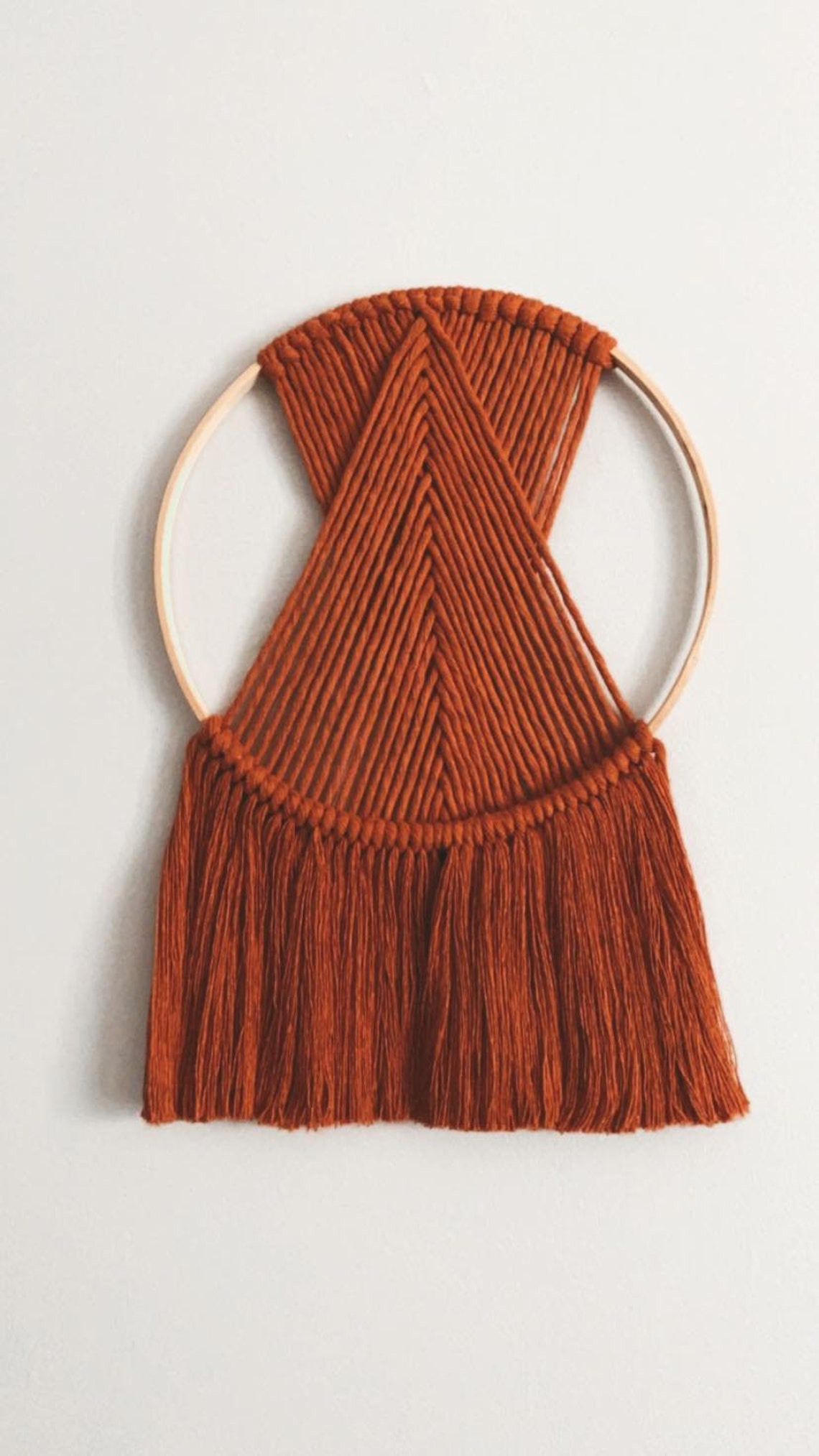 Copper macrame hoop – Wee Green Place