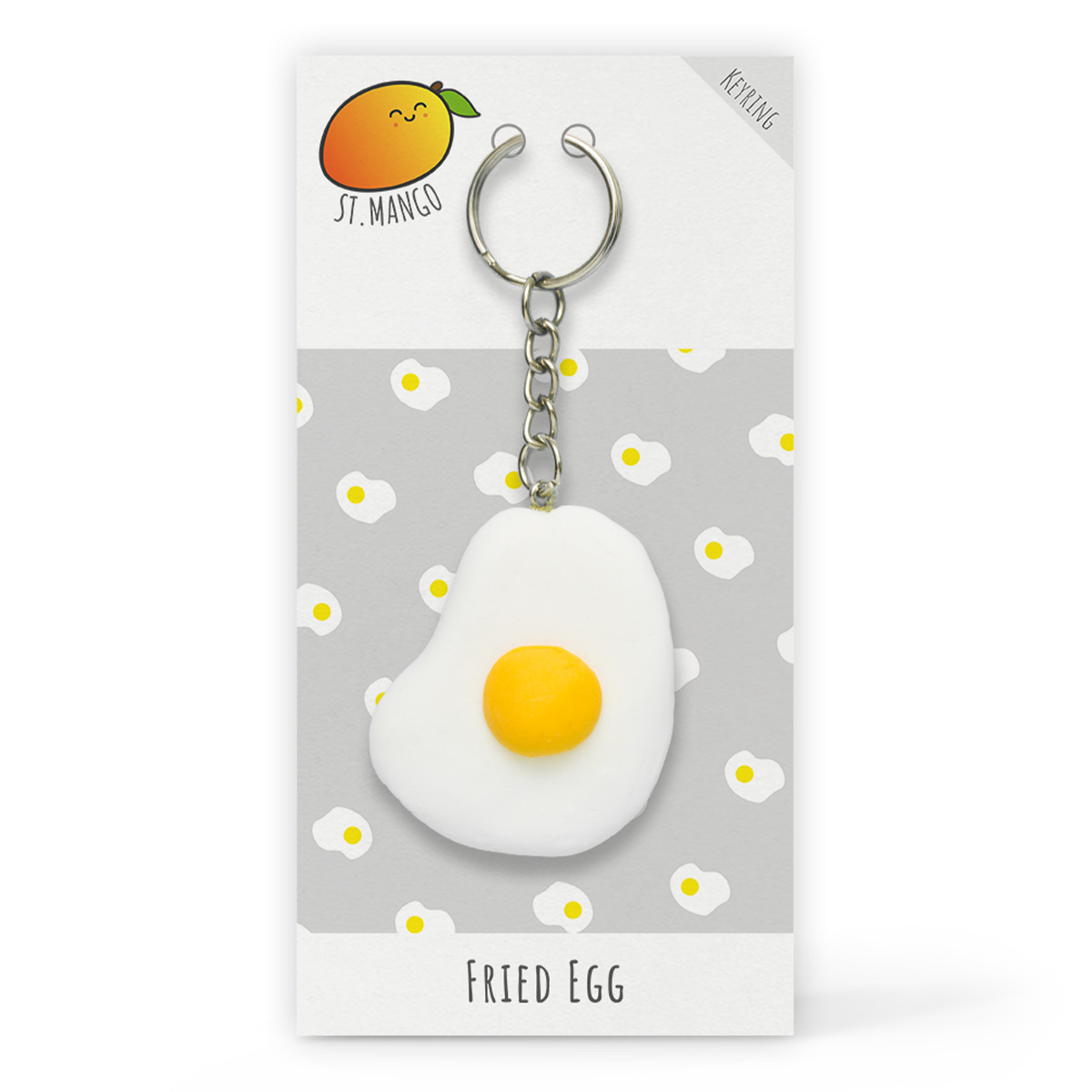 Fried egg keyring – Wee Green Place