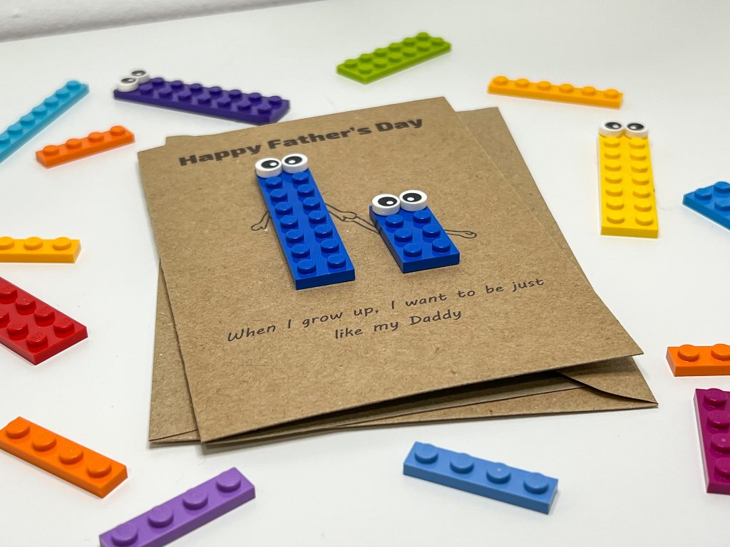 Happy Fathers Day Lego card – Wee Green Place