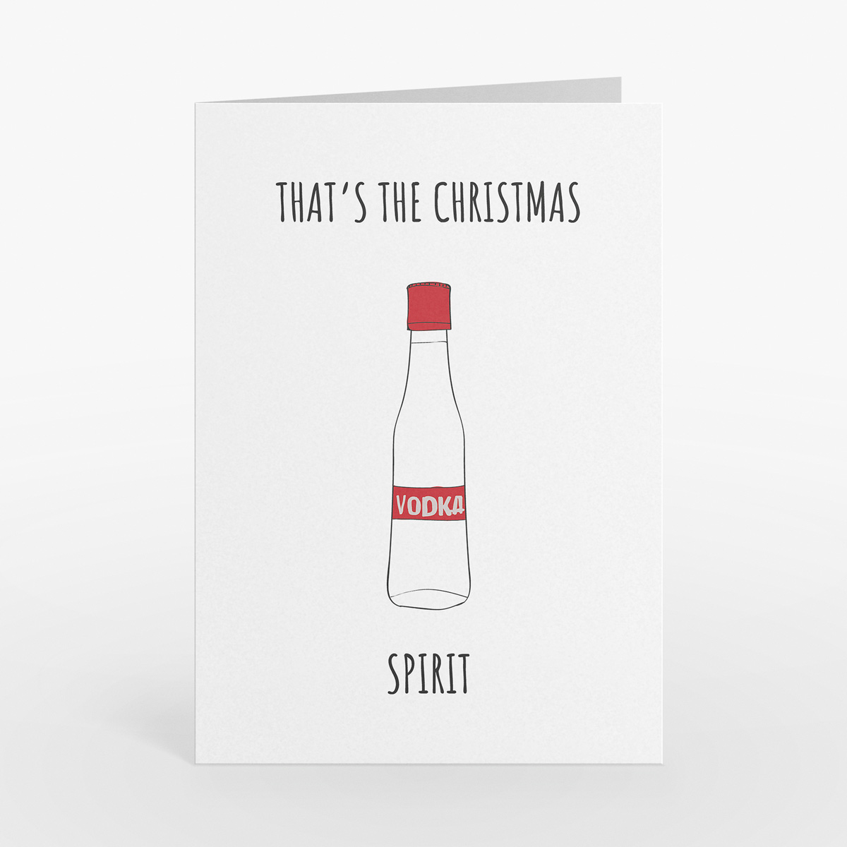 Christmas spirit vodka card – Wee Green Place