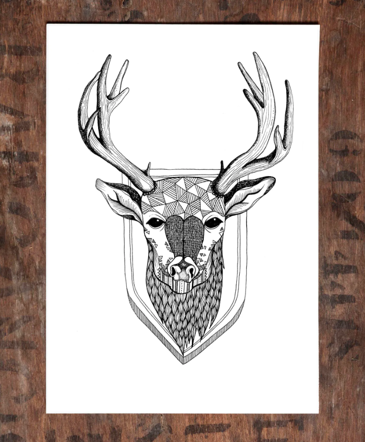 Stag A4 print – Wee Green Place